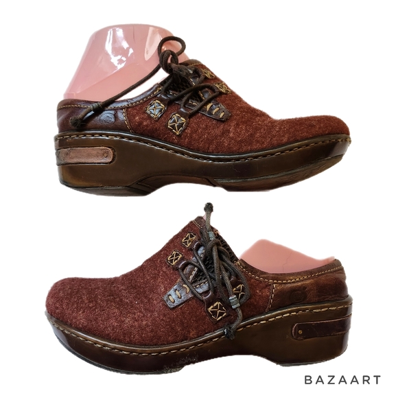 Born | Shoes | Born Leather Wool Clogs | Poshmark
